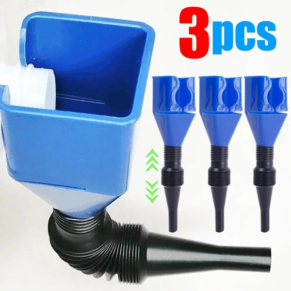 1/2/3PCS Telescopic Car Refueling Funnel Universal Engine Oil Gasoline ...