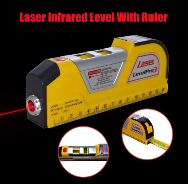 Laser Infrared Level With Ruler For Horizontal/Vertical Laser Line ...