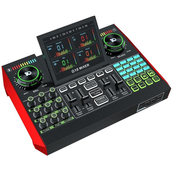 USB Audio Interface Podcast Equipment Bundle Mixer & Vocal Effects, G10 ...