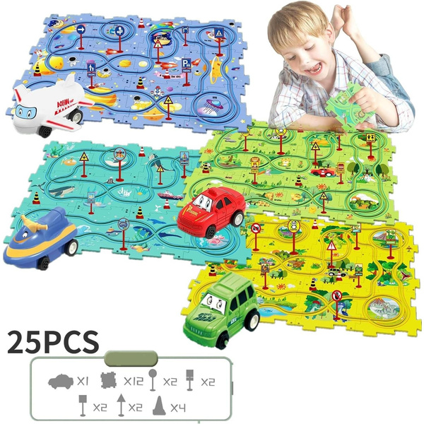 Racer Kids Car Track Set, Puzzle Racer Car Track Set, s Puzzle Racer ...