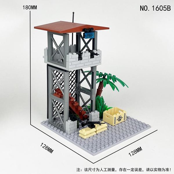 Military Moc Series Island Watchtower Small Military Base Building ...