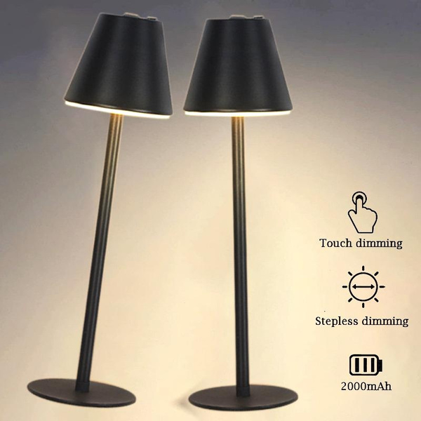 Rechargeable Aluminum Cordless LED Table Lamp, Portable Energy-Saving ...