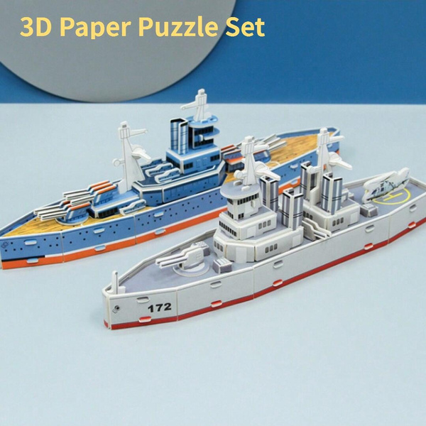 3D Paper puzzle model set ,destroyer model, astronomical space model ...