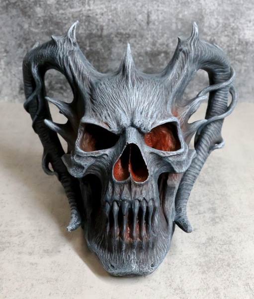 Death Embers Spawn Of Hell Spiked Horns Maleficent Demon Lord Skull ...