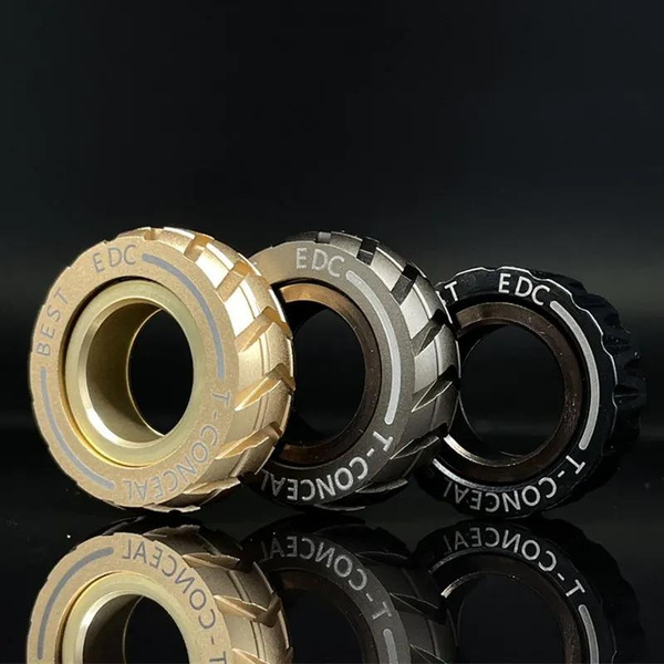 Machinist Ratchet Wheel Fidget Ring Stainless steel Fidget Slider EDC ...