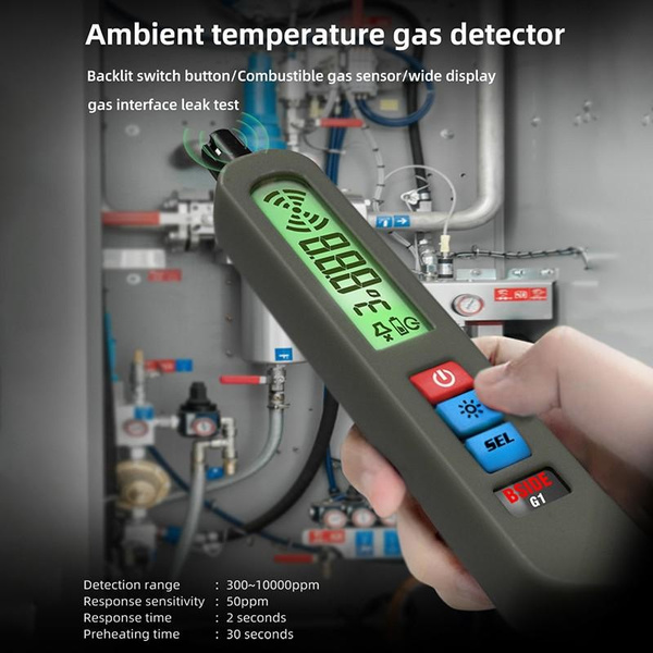 BSIDE Gas Leak Detector Rechargeable Natural Gas Tester Sound and ...