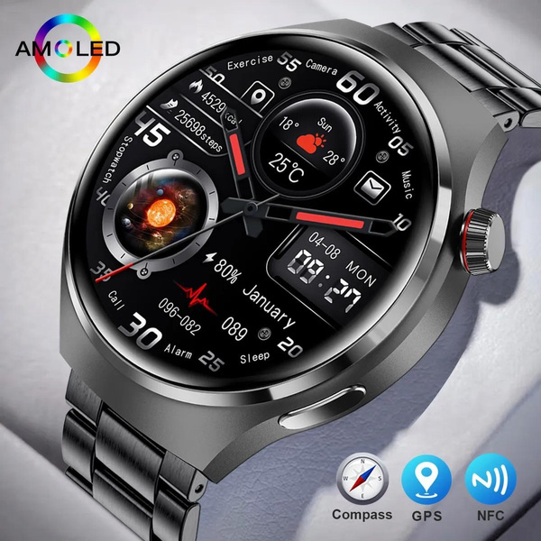 2023 NEW For Huawei Watch GT4 Pro AMOLED Smart Watch Men Custom Dial ...