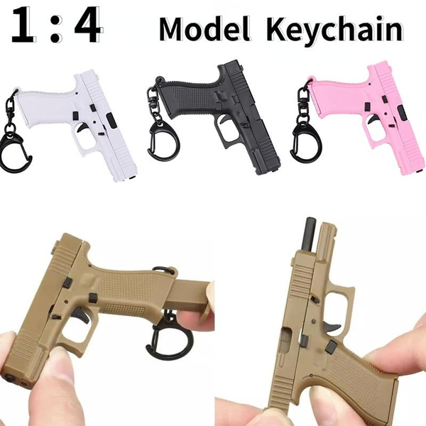 Tactical Pistol Shape Keychain Mini Portable Decorations Detachable G ...