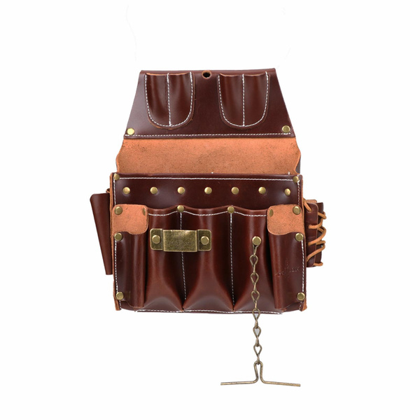 Tourbon Leather Electrician's Tool Pouch Kit Tools Organizer Utility ...