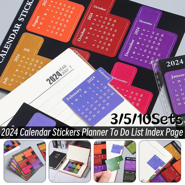 3/5/10Sets(6/10/20Sheets) 12 Month Notebook Agenda Notes Planner Post ...