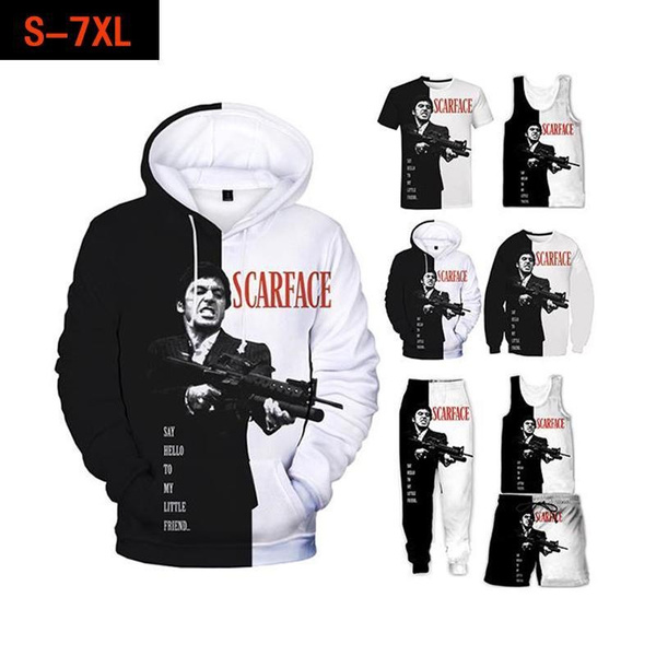 Movie Scarface 3D Print Hoodie Sweatshirts Tony Montana Hip Hop ...