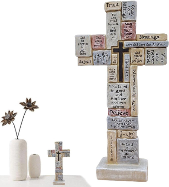 Cross Statue Christians Cross Statue Faith Biblical Verse Crosses Home ...