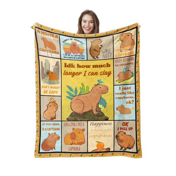 Capybara Blanket, Capybara Gifts, Capybara Stuffed Animals, Capybara ...