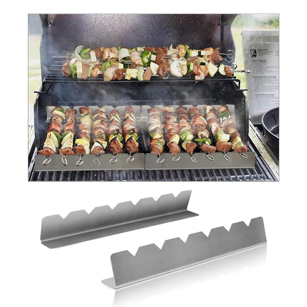2 Pack Kebab Rack for Kebab Skewers Stainless Steel Skewers Holder ...