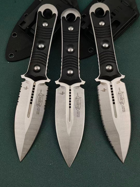 3 Models Microtech X Borka SBD 201-10 Tactical Fixed Blade Knife with K ...