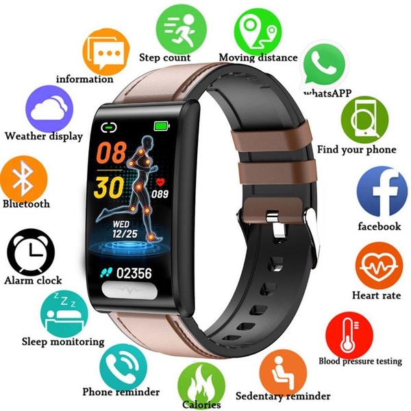 Smart Watch Body Temperature Heart Rate ECG Monitoring Information Push ...