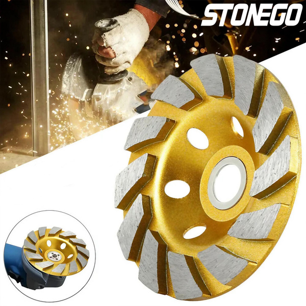 STONEGO 1PC 4 Inch/100mm Concrete Turbo Diamond Grinding Cup Wheel 12 ... STONEGO 1PC 4 Inch/100mm Concrete Turbo Diamond Grinding Cup Wheel 12 ...