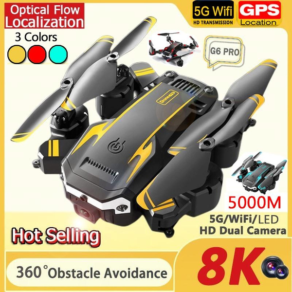 New G6Pro Mini Drone Dual 8K HD Camera Professional Four Way Obstacle ...