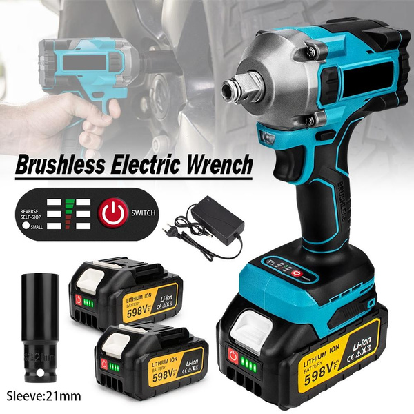 Electric Impact Wrench 1/2" Powerful Impact Driver Brushless ...
