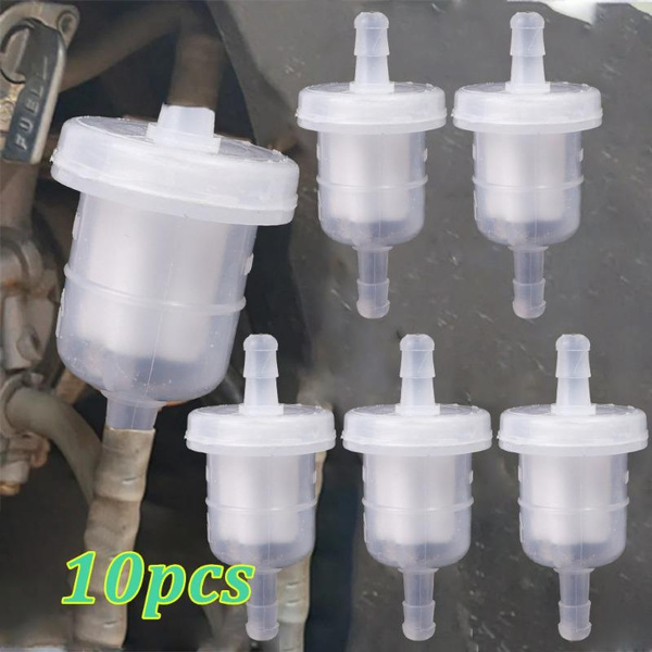 10pcs Universal Gasoline Gas Fuel Oil Filter for Motorcycle Moped ...