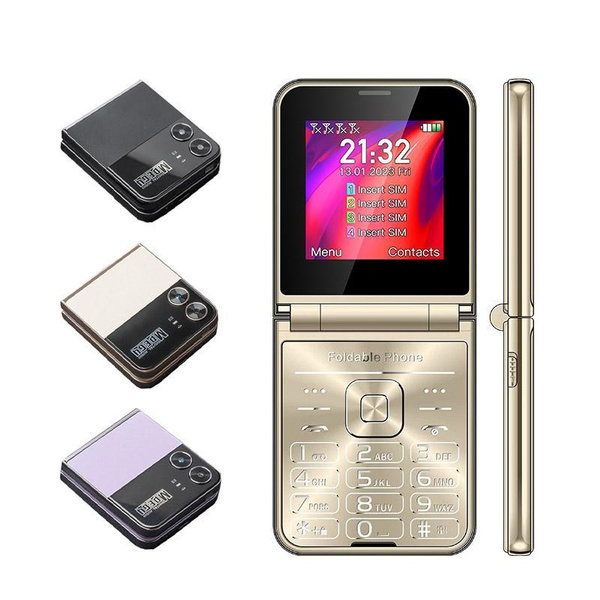 F265 flip button phone 2.55 inches 4 SIM cards 1400mAh camera Bluetooth ...