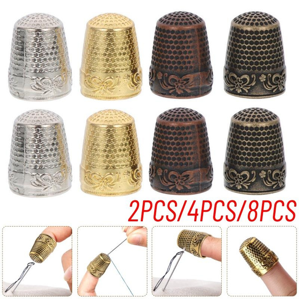 2pcs/4pcs/8pcs Vintage Sewing Thimble Copper Sewing Tailor Finger ...