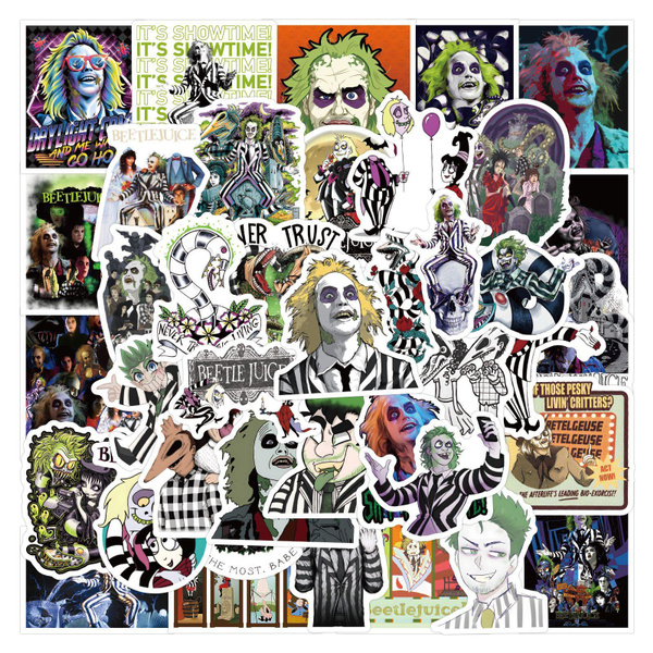 10/55pcs Fun Beetlejuice Stickers Tim Burton Graffiti Stickers for DIY ...