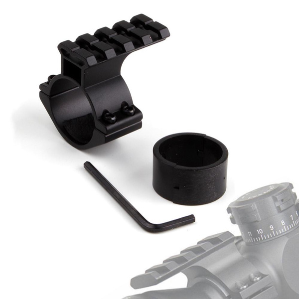 25.4mm/30mm Scope Ring Mount Adapter With 20mm Picatinny Weaver Rail, Tactical Light Barrel ...