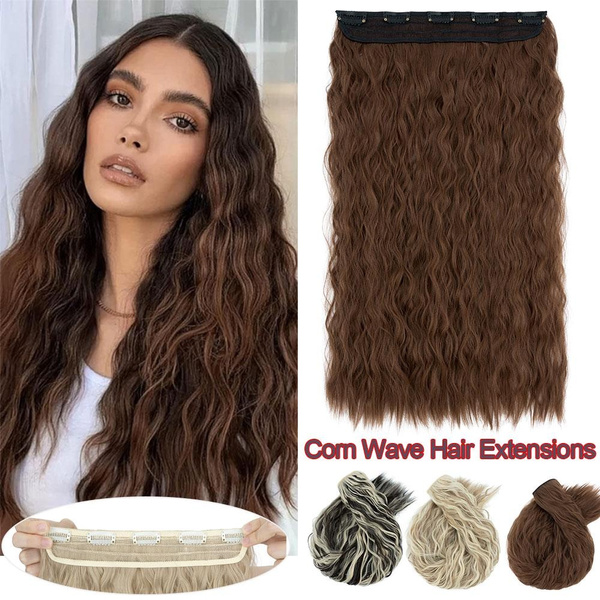 5 Clips Long Kinky Curly Thick Half Full Head As Human Clip in Hair ...