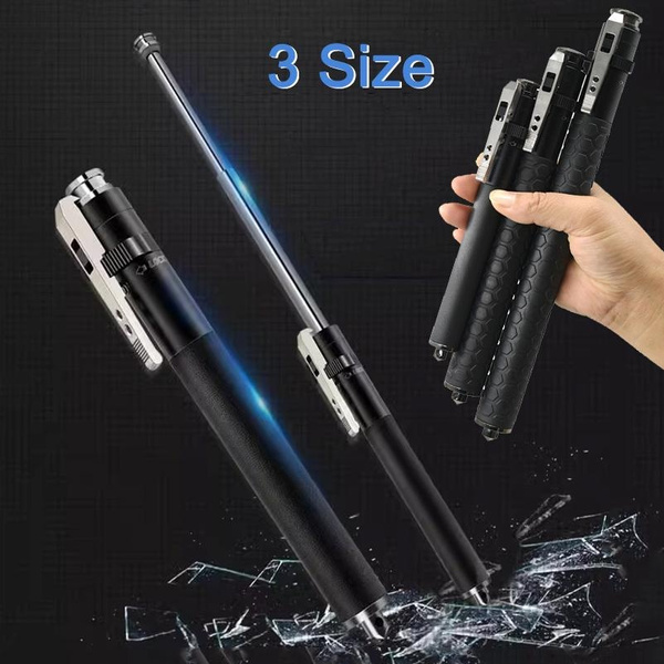 Portable Three Section Spring Telescopic Rod Pen Style Self-defense ...