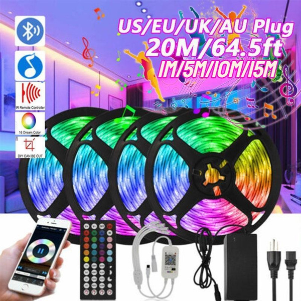 2024Hot Sale !!! Full Color Smart LED Light Strip Bluetooth APP Remote ...