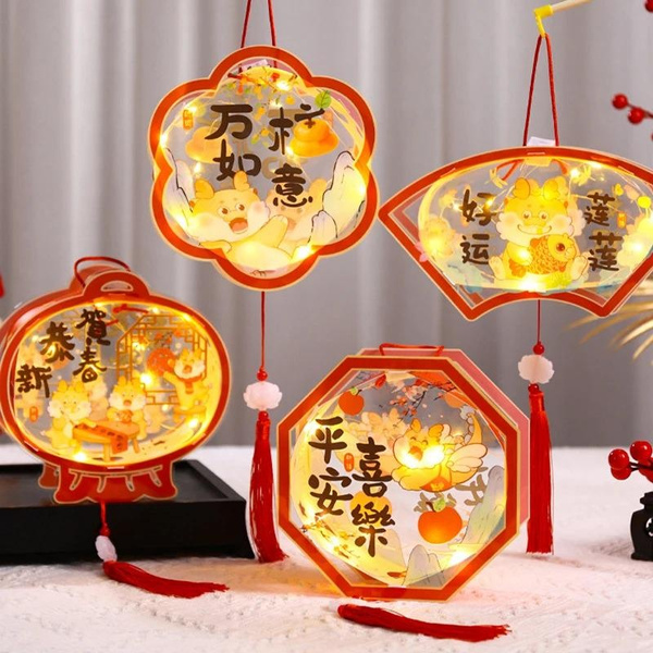 Traditional Paper Lantern for 2024 Chinese New Year Home Decor Light ...