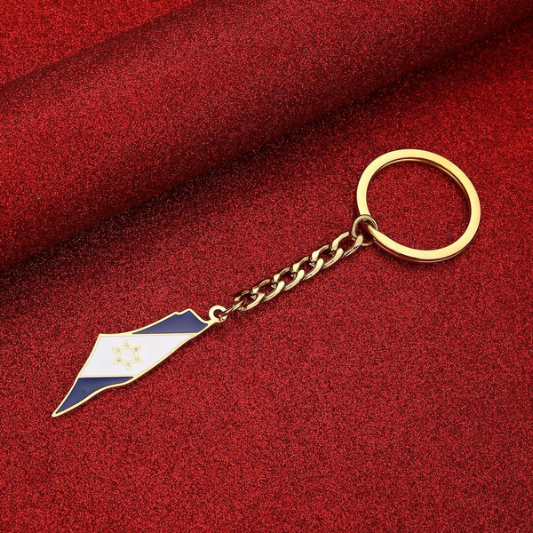 Stainless Steel Israel Map for Women Men Gold Color Country Geography ...