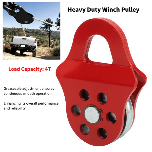 Snatch Block Towing Pulley 4T Load Bearing Capacity Heavy Duty Winch ...