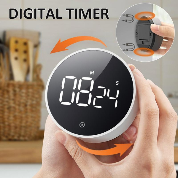 Magnetic Kitchen Timer Digital Timer Manual Countdown Alarm Clock ...
