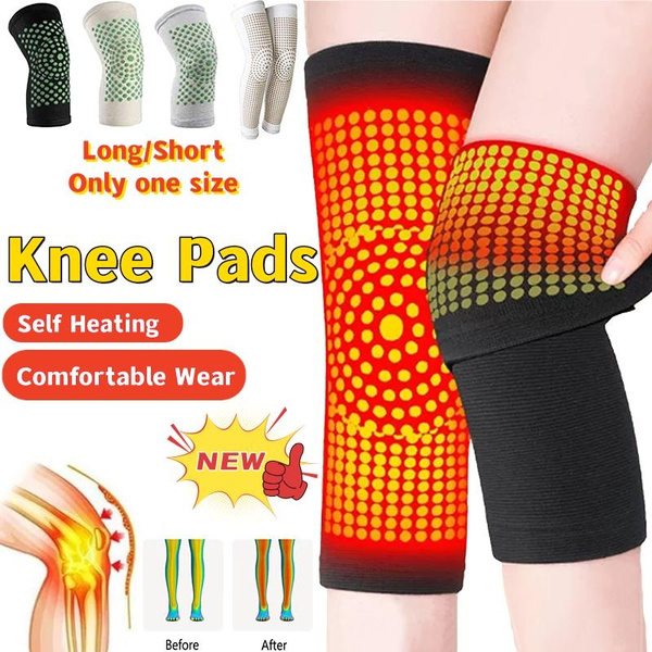 Short/Long Style Self Heating Support Knee Pad Knee Brace Warm for ...