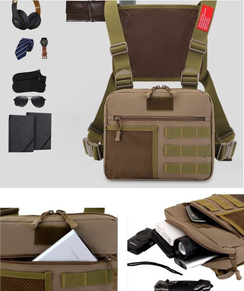 New functional vest vest bag men's camouflage camping tactical backpack ...