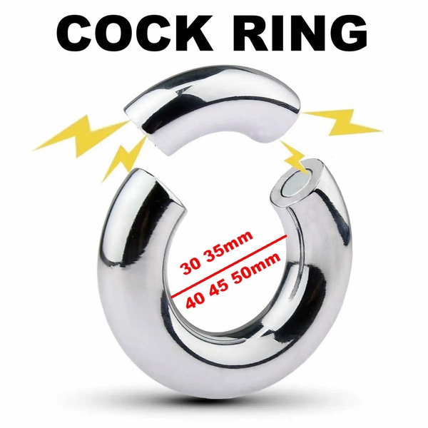 Heavy Male Magnetic Ball Scrotum Stretcher Metal Lock Ring Penis Rings ...