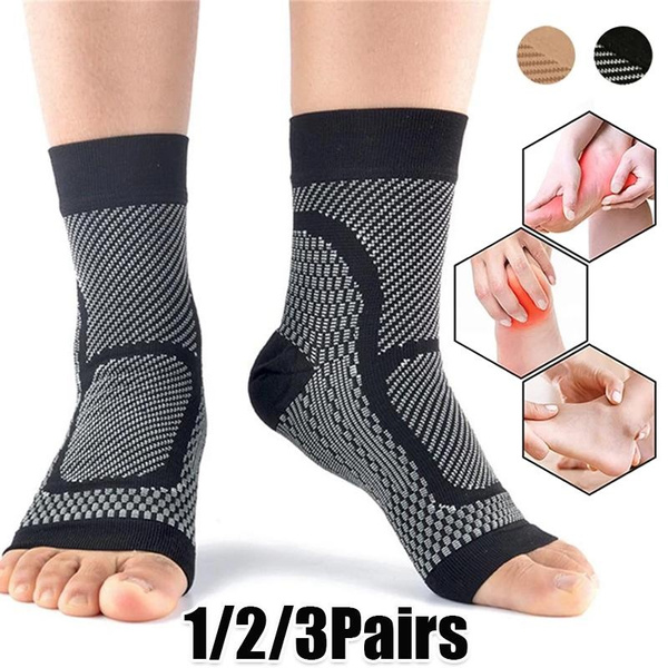 1/2/3 Pairs Plantar Fasciitis Compression Socks for Women & Men, Ankle ...