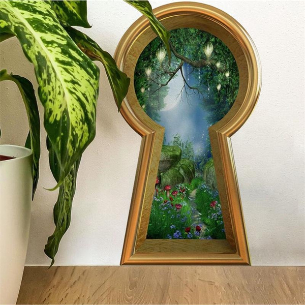 Fantasy Keyhole Wall Decal Forest Wonderland Fairytale Stickers for ...