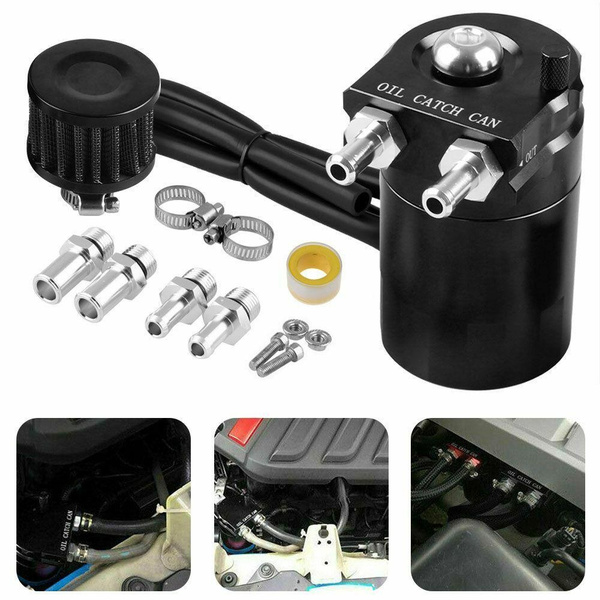 Car Baffled Oil Catch Can,Oil Separator Catch Can with Breather Filter ...