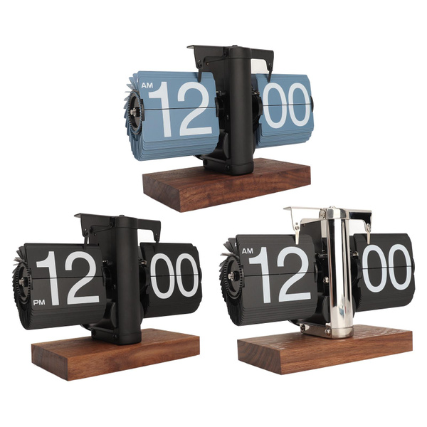 Digital Flip Down Clock Retro Automatic Turning Battery Operated ...