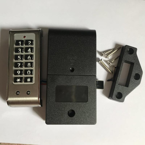 Electronic password lock keyboard digital stainless steel panel cabinet ...