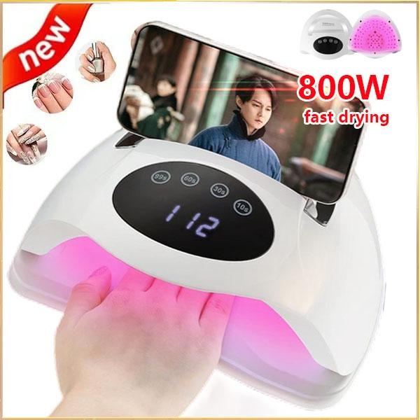 New upgrade! 800W High Power 72 UV LED Nail Dryer Machine Portable Home ...