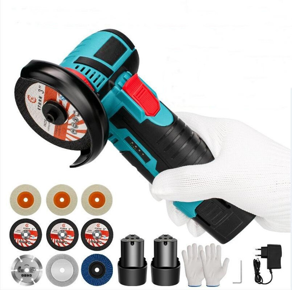 Cordless Angle Grinder Electric Grinder for Polishing Wood Stone Steel ...