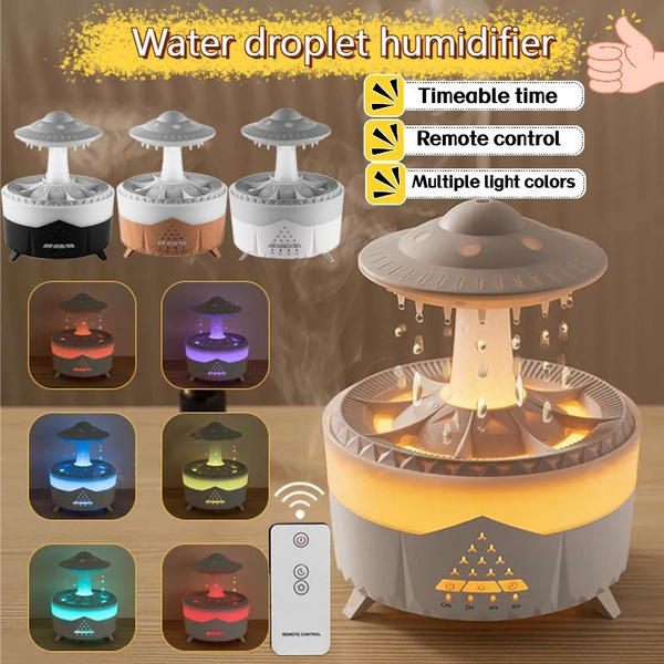 Rain Cloud Humidifier Water Drip with Remote Raindrop Humidifier Rain ...