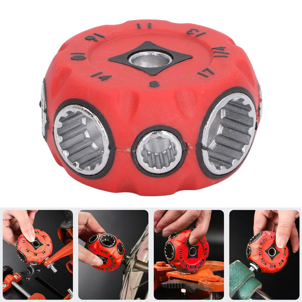 8 in 1 Palm Sized Wrench Magnetic Bit Holder Universal Spline Socket ...