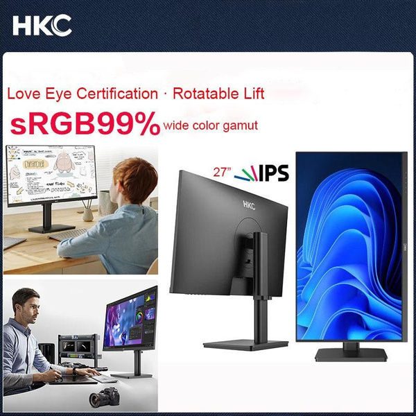 HKC 27 Inch Monitor IPS Wide Angle Love Eye Filter Blue Light Non ...