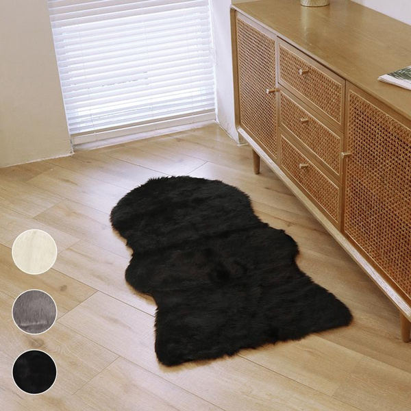 Soft Fluffy Rug Faux Sheepskin Fur Area Rug Shaggy Couch Cover Seat ...