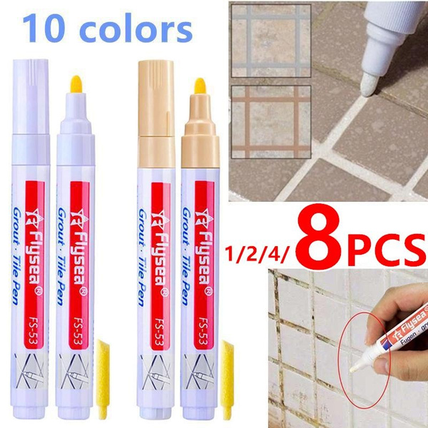 1/2/4/8Pcs Tile Gap Repair Color Pen White Tile Refill Pen Waterproof ...